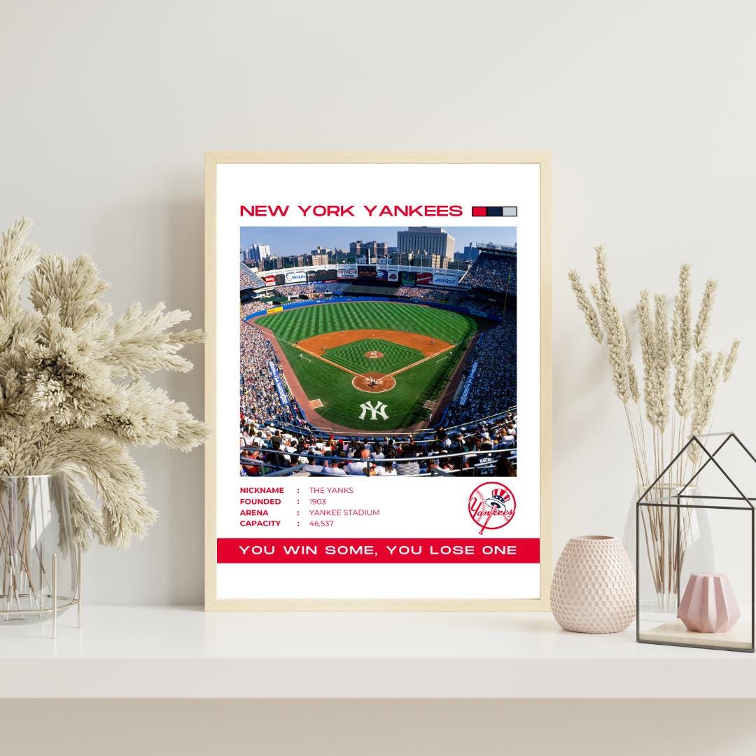 Yankee Stadium Poster: New York Yankees Home – Digital Baseball Art ...
