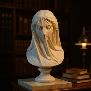 Veiled Lady Bust Statue | Draped Woman Sculpture | Greek Goddess Statue | Classical Roman ...