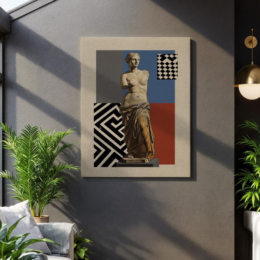 Classical Statue Abstract, Pop Art Venus Print, Framed Contemporary ...
