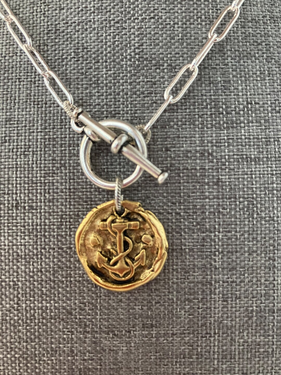 Anchor Chain Necklace-paperclip Chain-gold Anchor Necklace-silver Chain ...