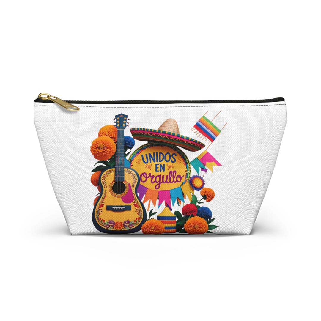 Vibrant Fiesta Accessory Pouch: Unidos En Orgullo Makeup Bag - Etsy