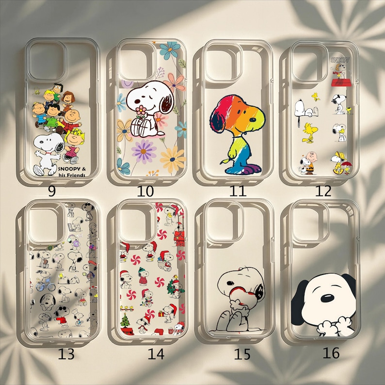 Snoopy Transparent Cover – Cute Cartoon Dog Case for iPhone and Samsung ...