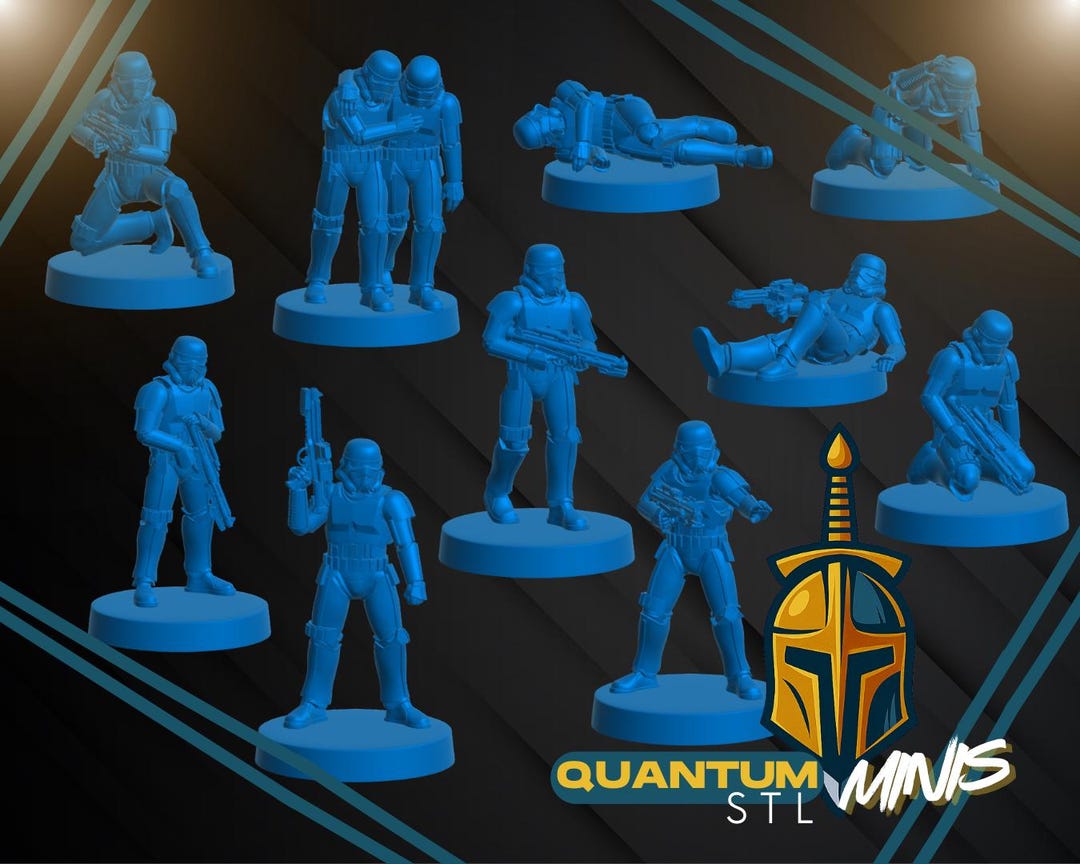 Star Wars Imperial Stormtroopers STL 1A - 10 Poses - 1:48 Scale Legion ...