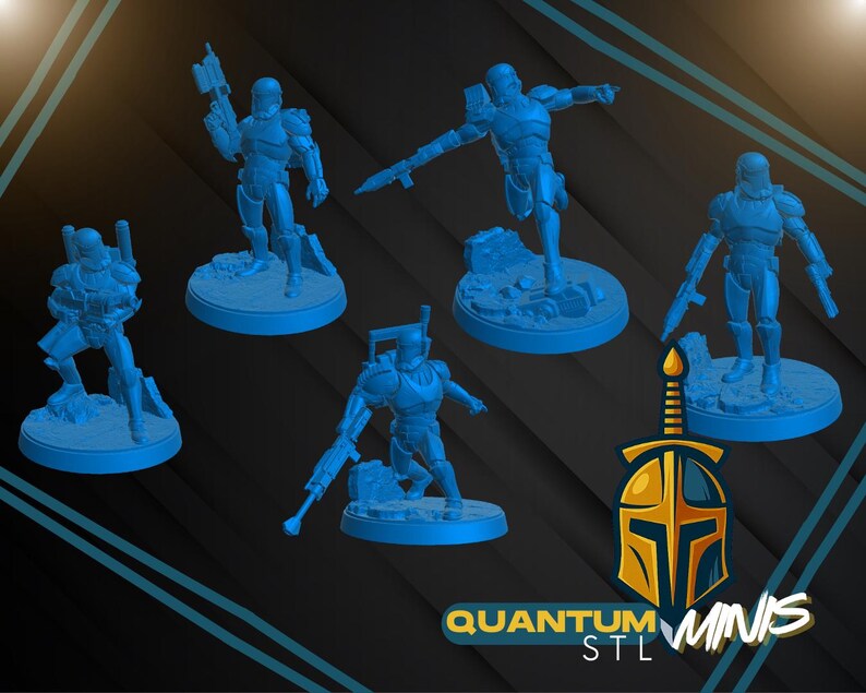 Star Wars Clone Wars Republic Commandos STL 1A - 1:48 Scale Legion 3d ...