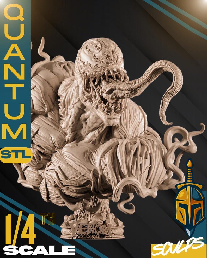 Savage Symbiote Portrait Bust STL | Pre-supported & Unsupported ...