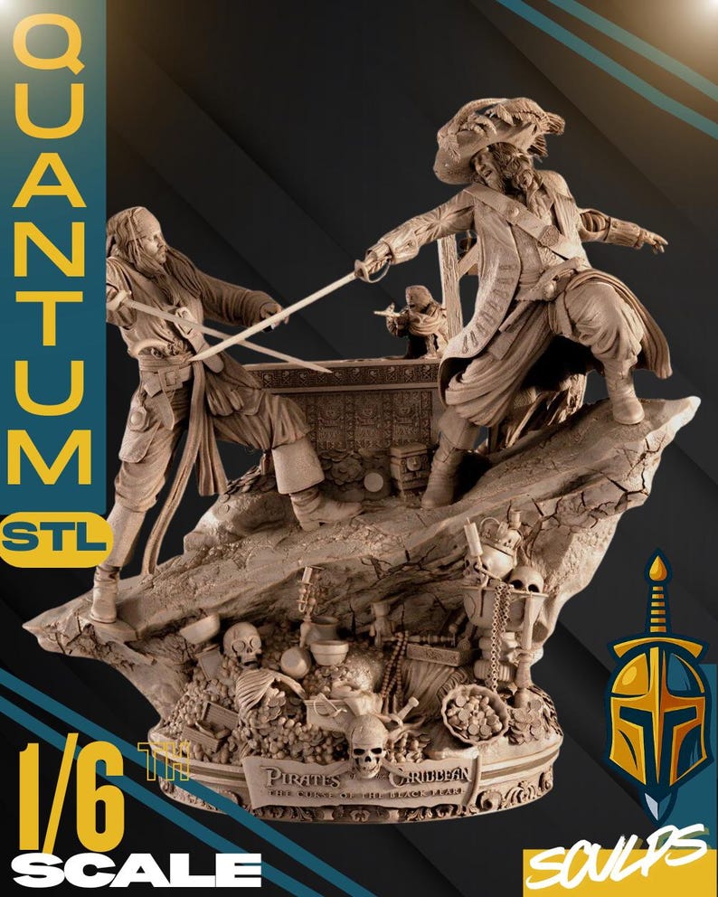 Pirates of the Caribbean Diorama STL | Unsupported & Pre-separated ...