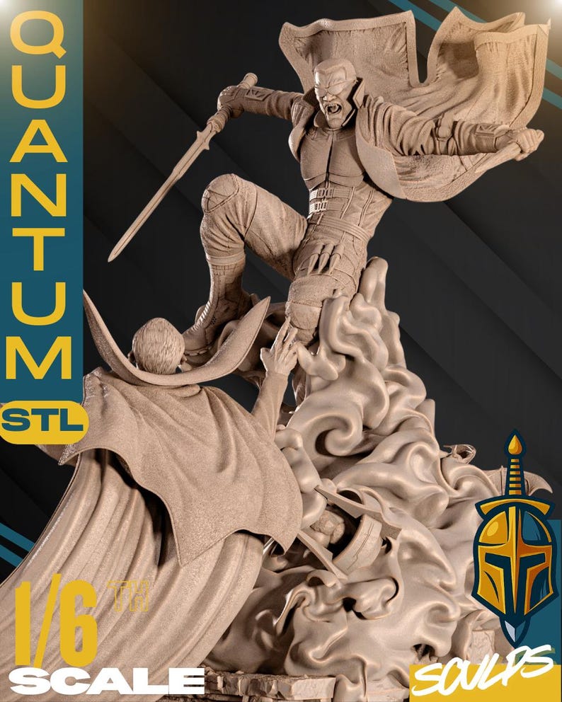 Daywalker Vampire Hunter Vs Vampire Lord Diorama STL | Pre-supported ...
