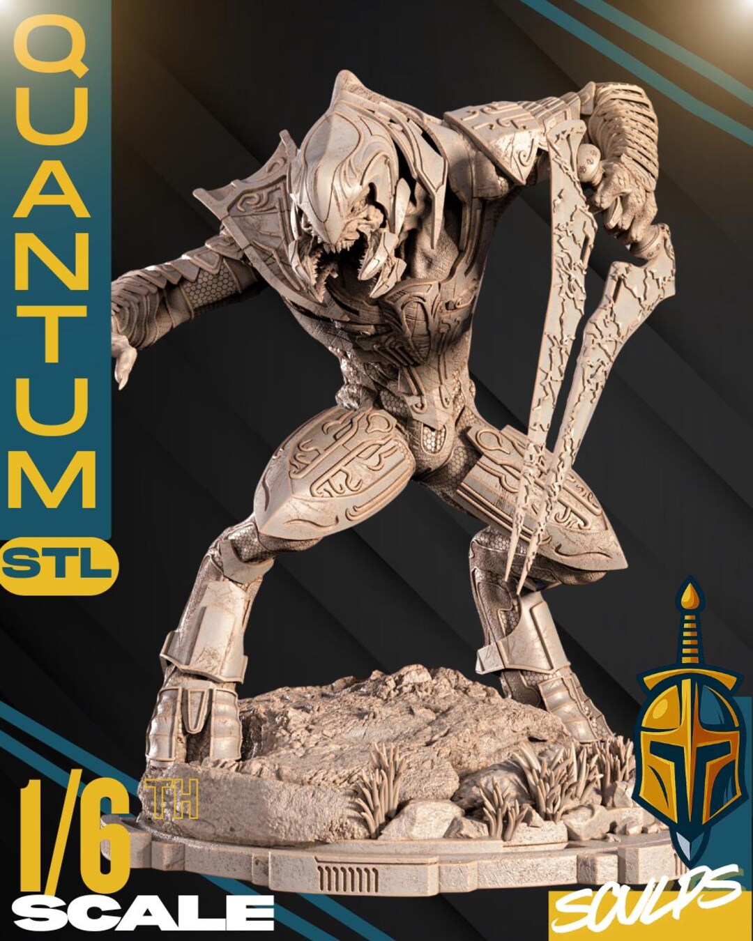 Arbiter Sculpture STL | Pre-supported & Unsupported Sculpture | Digital ...