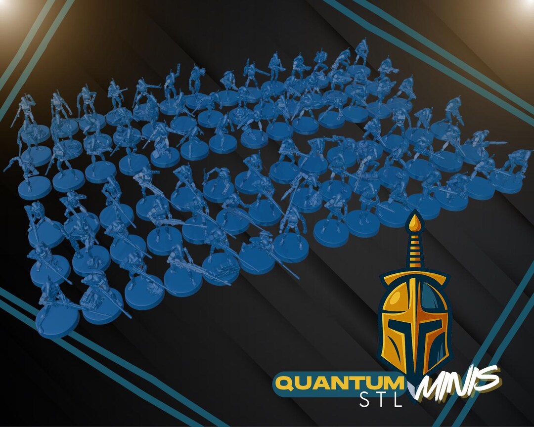B1 Battle Droid Army STL – 80+ Star Wars Legion Miniatures (digital ...