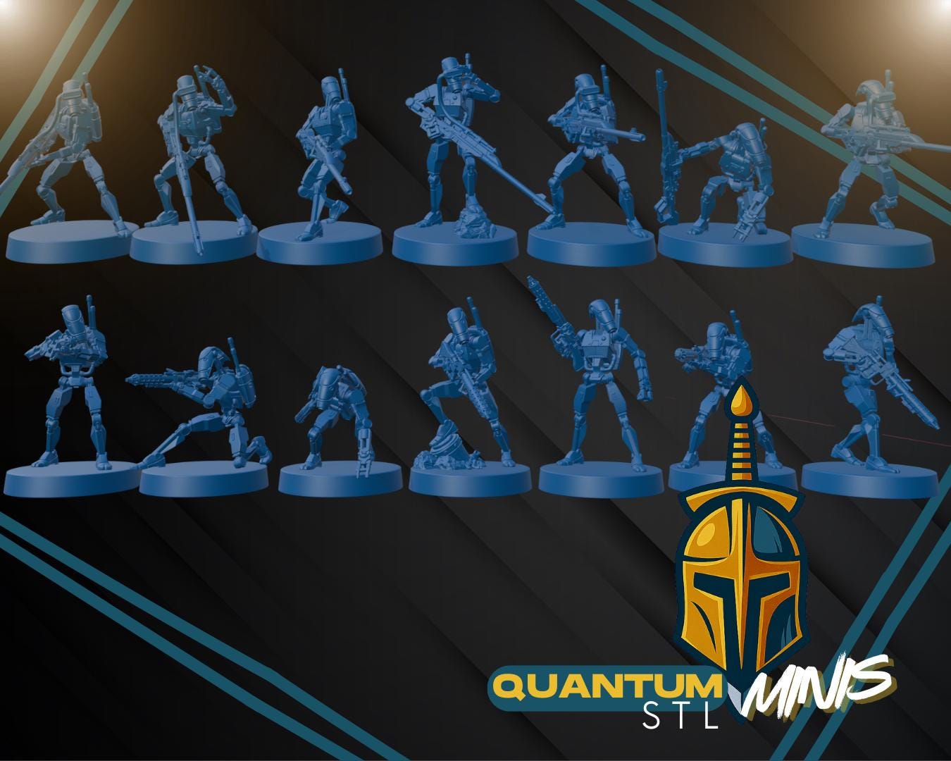 B1 Battle Droid Army STL – 80+ Star Wars Legion Miniatures (digital ...