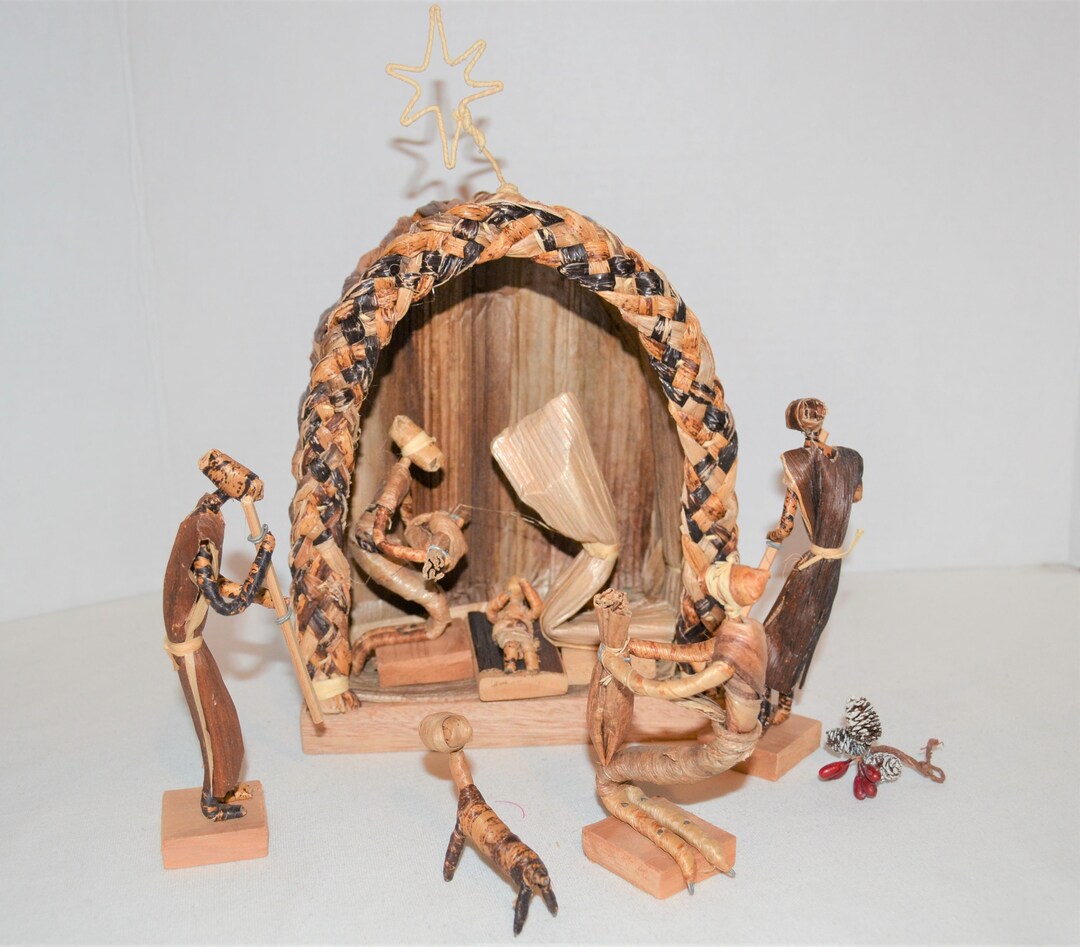 Vintage Manger Scene, Creche, Nativity All Natural Earthy - Etsy