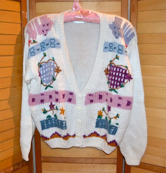Vintage retro pattern cardigan - Gem
