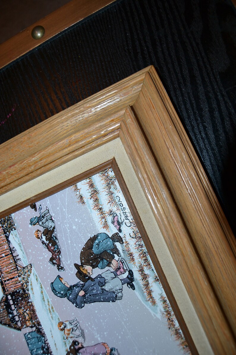 Vintage Amish Winter Scenes Framed C. Carson Paintings - Etsy