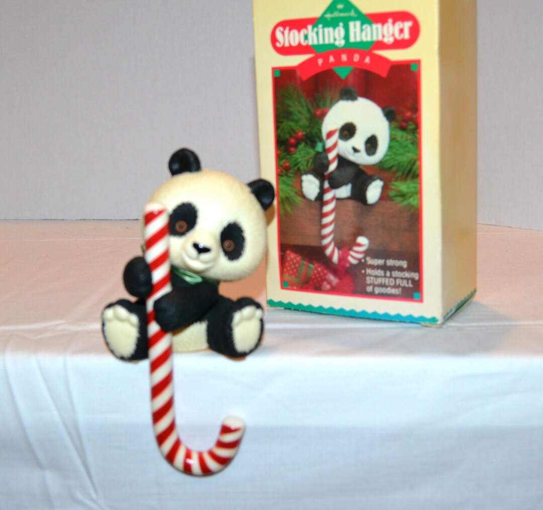 Panda Bear Christmas Hanger Hallmark Vintage - Etsy