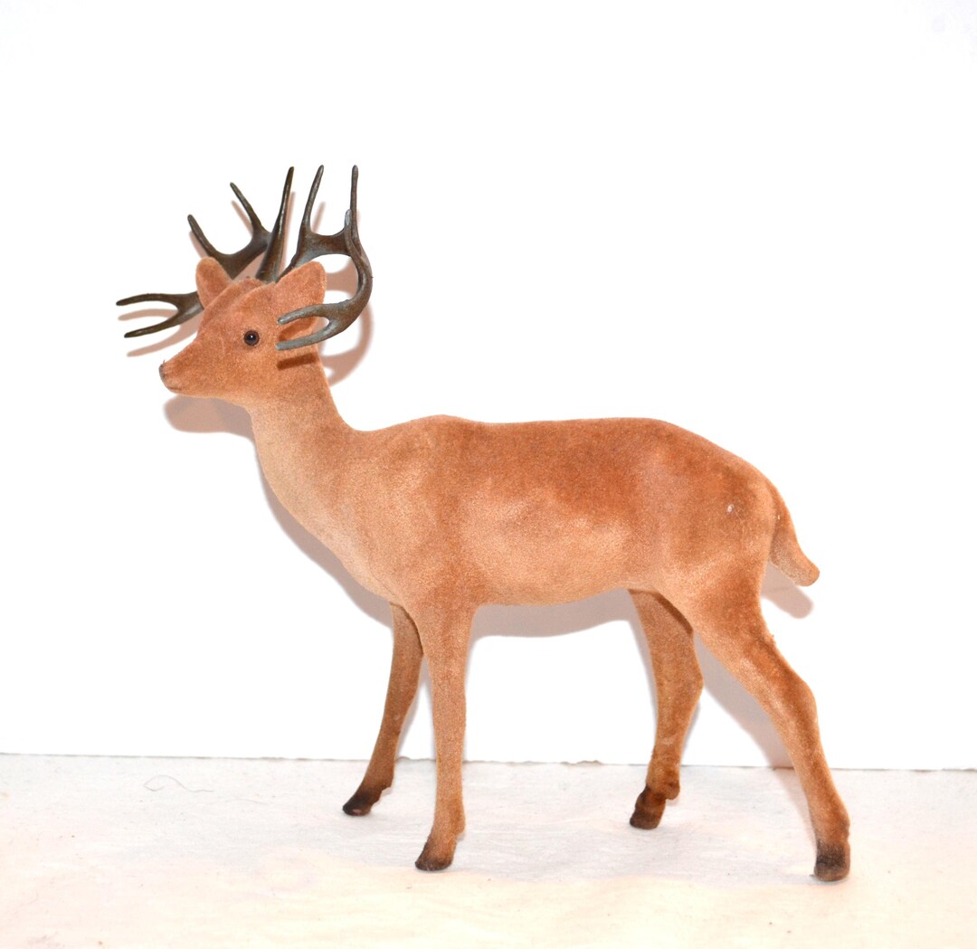 Vintage Deer With Antlers Felted Display Photo Prop - Etsy