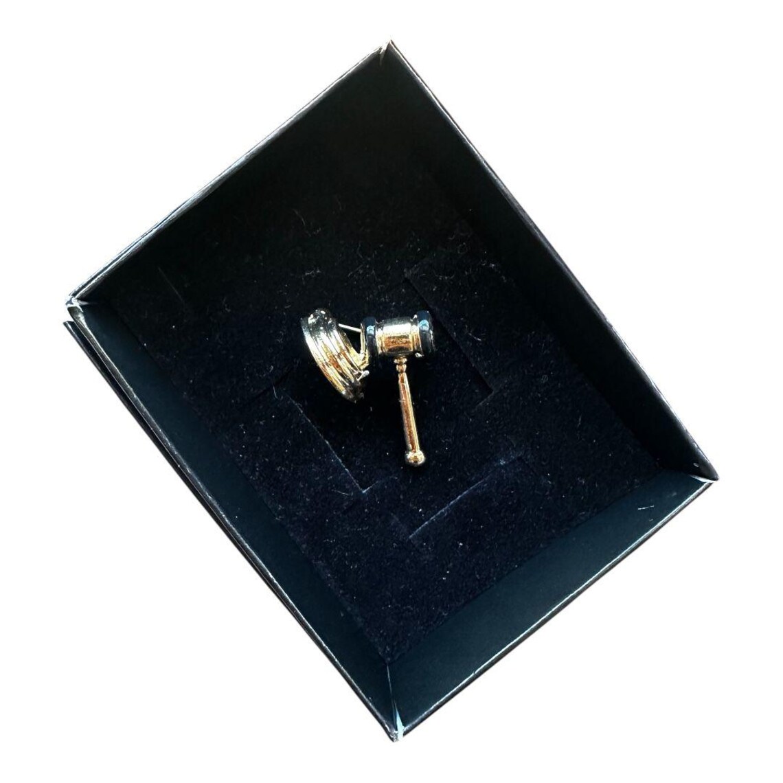 Gold Judge Gavel Brooch Pin – Enamel & Metal Lapel Pin for Lawyers ...