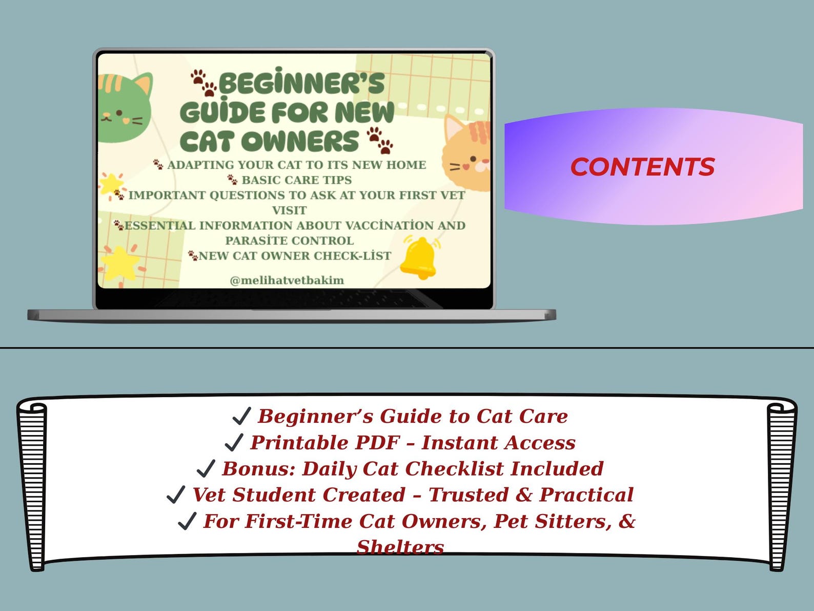New Cat Owner Guide – Printable Cat Care Manual PDF | Kitten Checklist ...