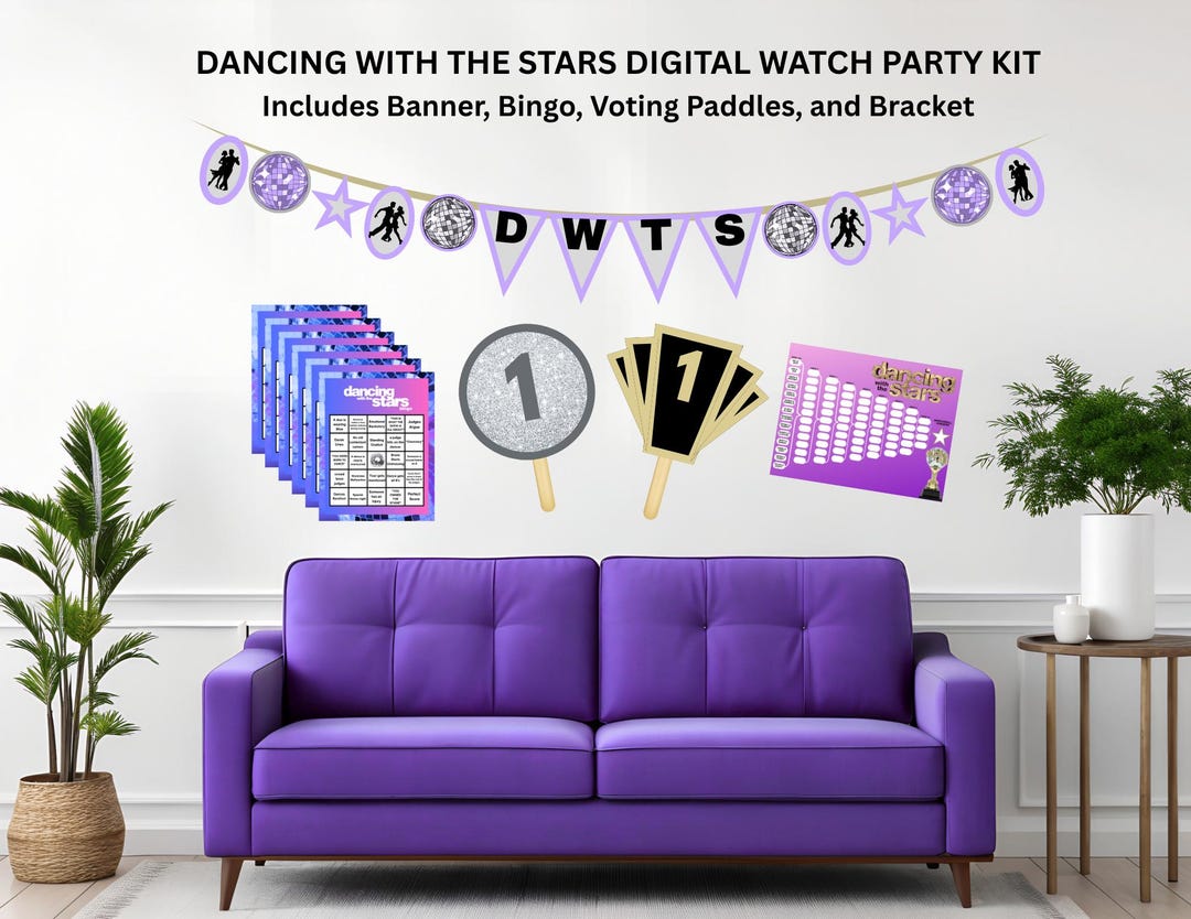 Dancing With the Stars Party Kit | Bingo, Banner, Judge Paddles ...