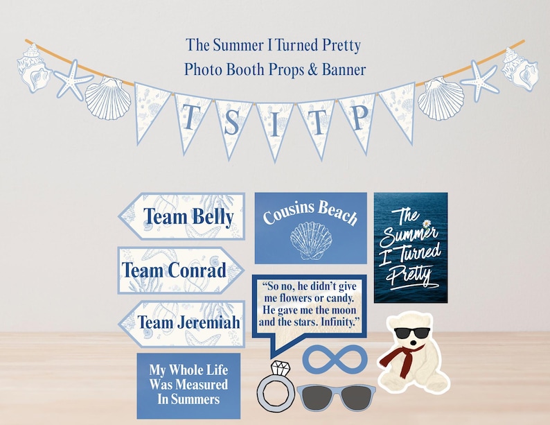 TSITP Watch Party Decor: Cousins Beach Banner & Photo Booth (digital ...