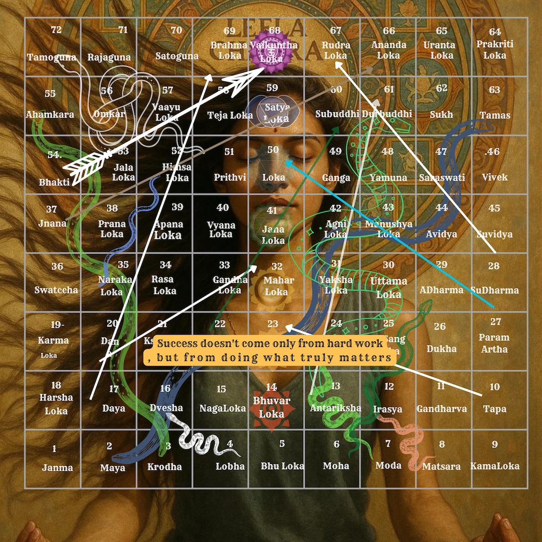 Leela Chakra Gameboard, Spiritual Journey Map 72 Lokas - Etsy
