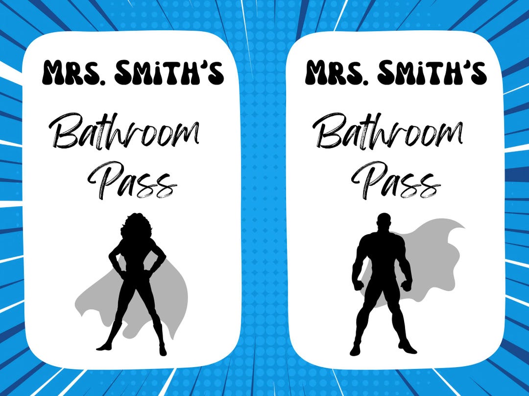 Superhero Themed Classroom Passes EDITABLE - Etsy