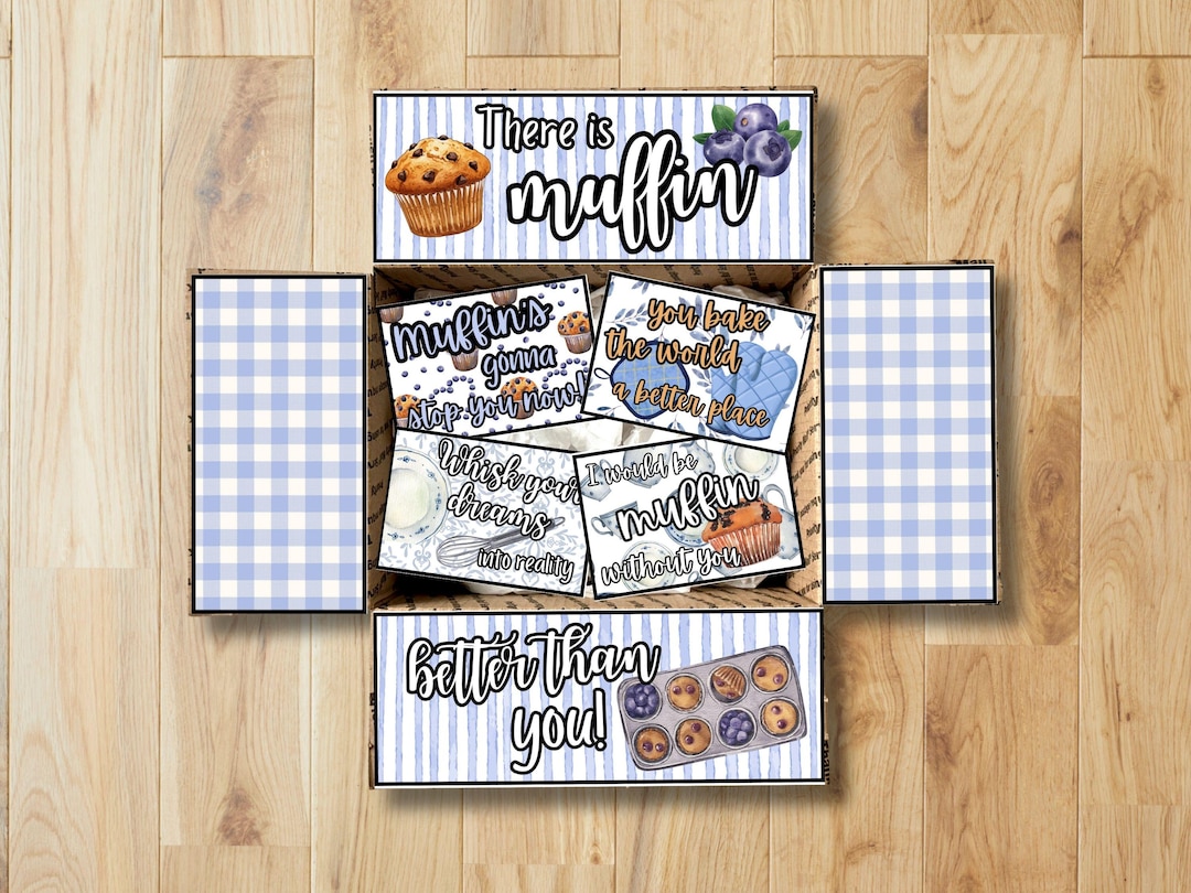 Muffin College Care Package Printable Labels: DIY Box Decor (PDF ...
