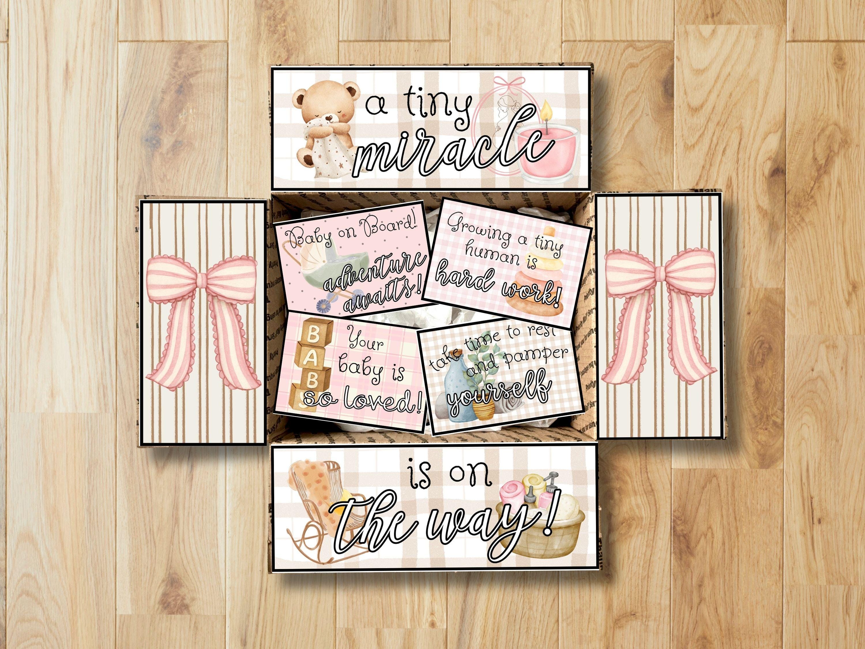 Pregnancy Care Package Printables: Baby Shower DIY Box Decor (instant ...
