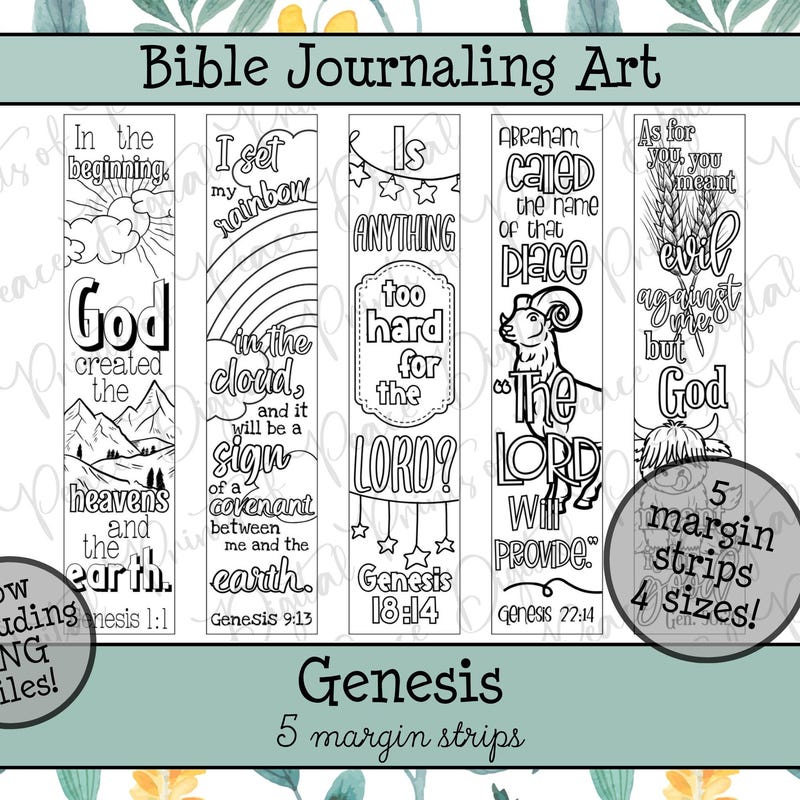 Bible Margin Art Template - Etsy