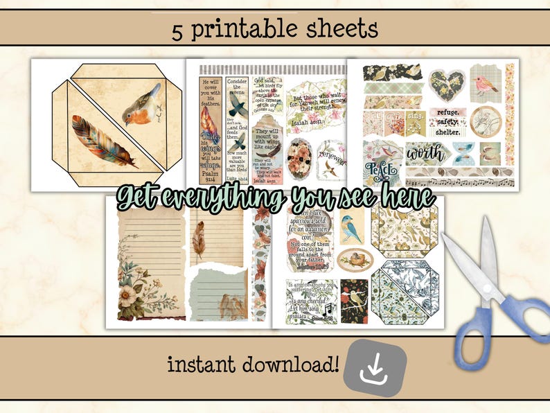 Bird-themed Christian Ephemera Printable: Bible Verses on Birds and ...