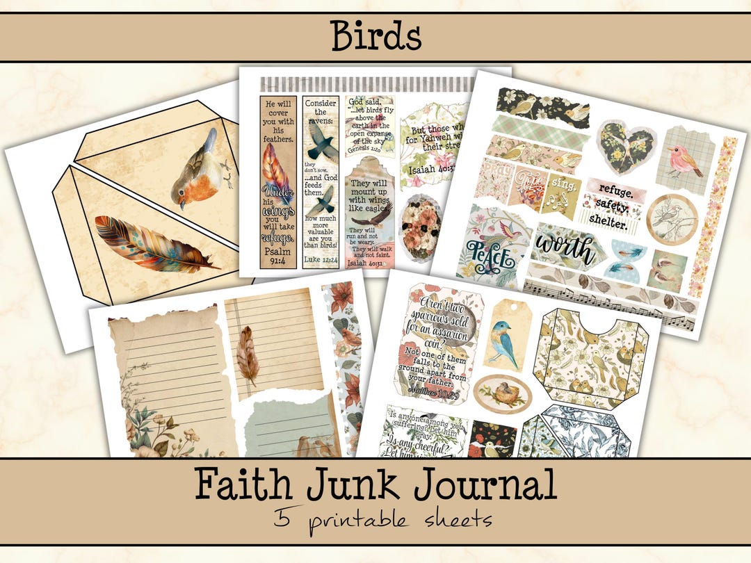 Bird-themed Christian Ephemera Printable: Bible Verses on Birds and ...