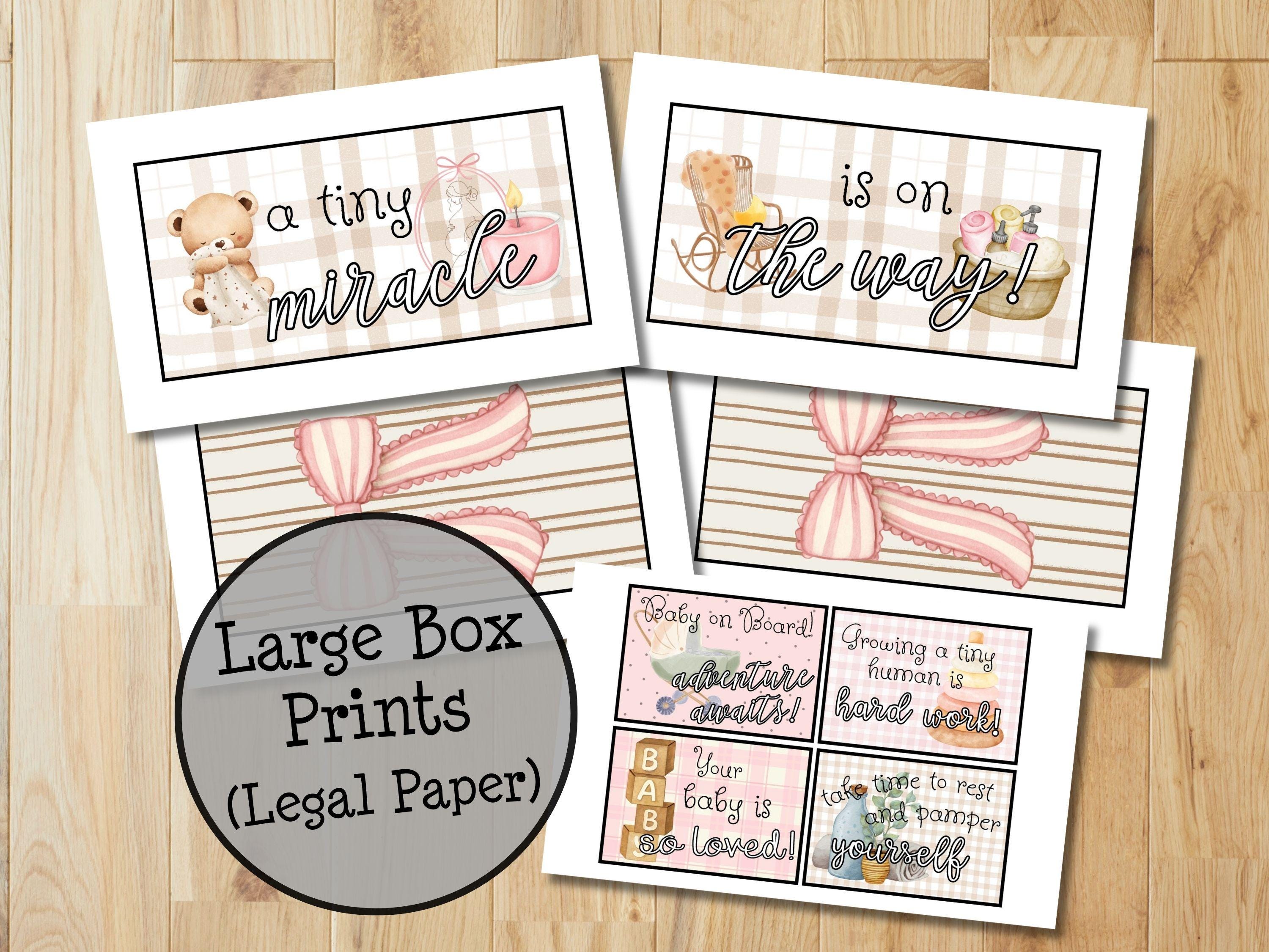 Pregnancy Care Package Printables: Baby Shower DIY Box Decor (instant ...