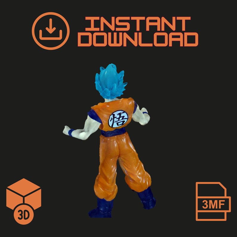 Dragon Ball Z Goku 3D Print File: Collectible Character Model - Etsy ...