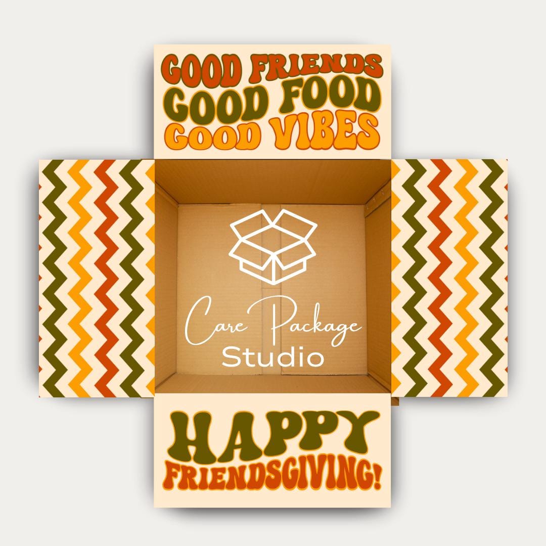 Friendsgiving Gift Box Flap Stickers, Fall Care Package Labels ...