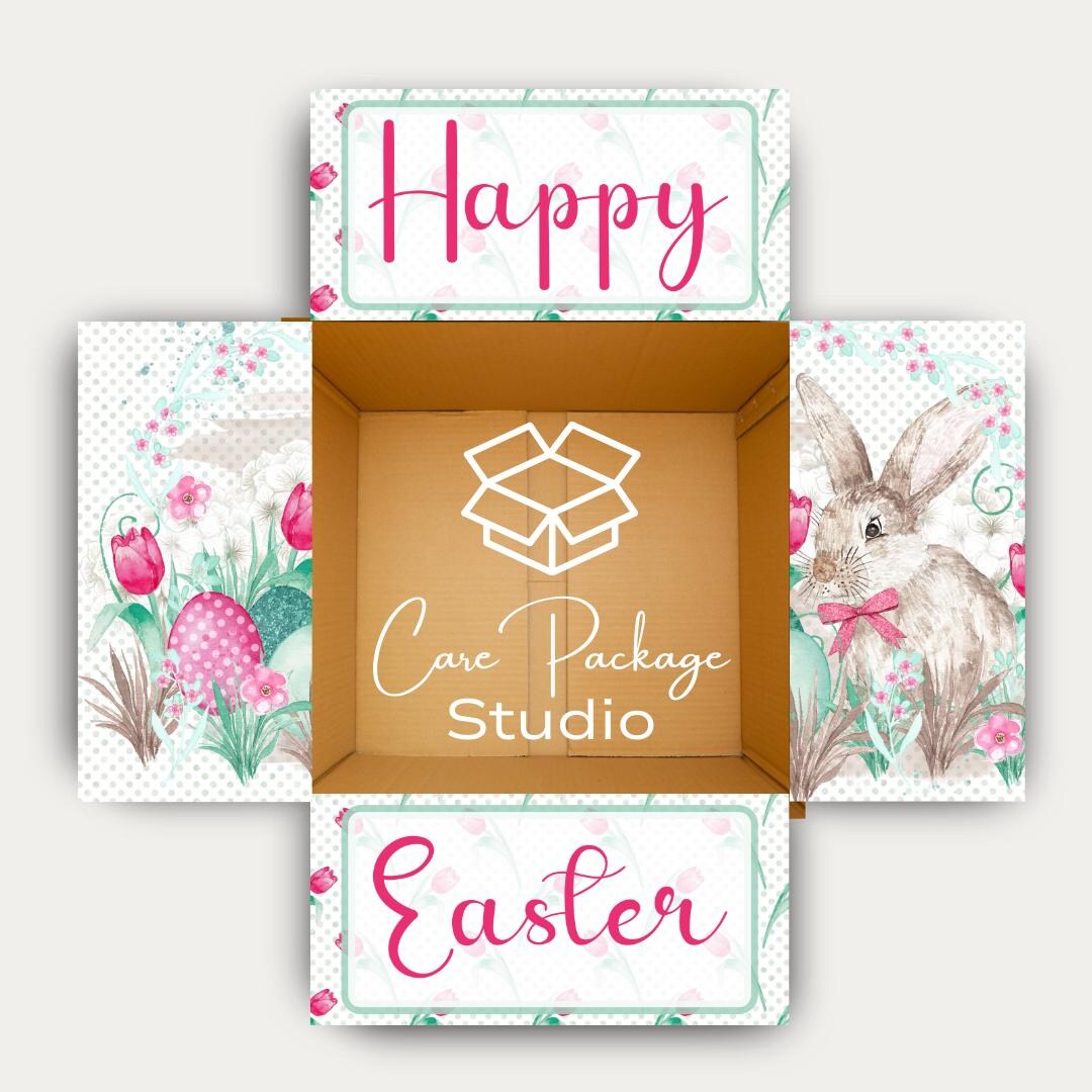 Happy Easter Care Package Sticker Kit, College Student Treat Box Labels ...