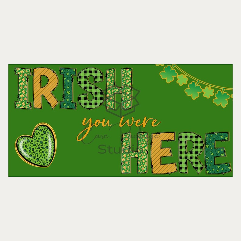 Irish You Were Here Care Package Labels, St Patrick's Day Gift, College ...