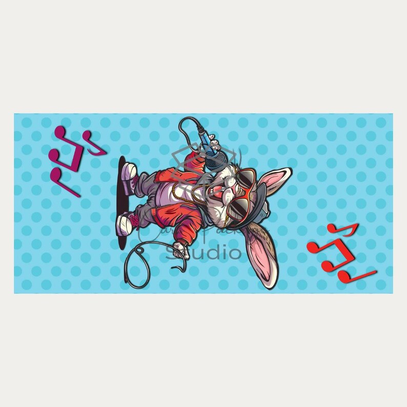 Easter Care Package Stickers, Hip Hop Bunny Easter Box Flaps, Spring ...