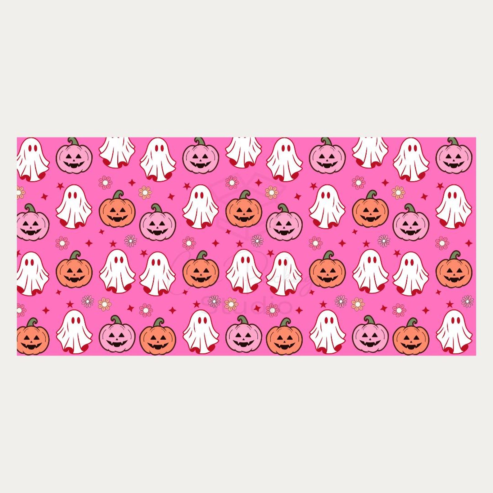 Hey Boo Halloween Care Package Panels, Pink Halloween Box Flaps ...