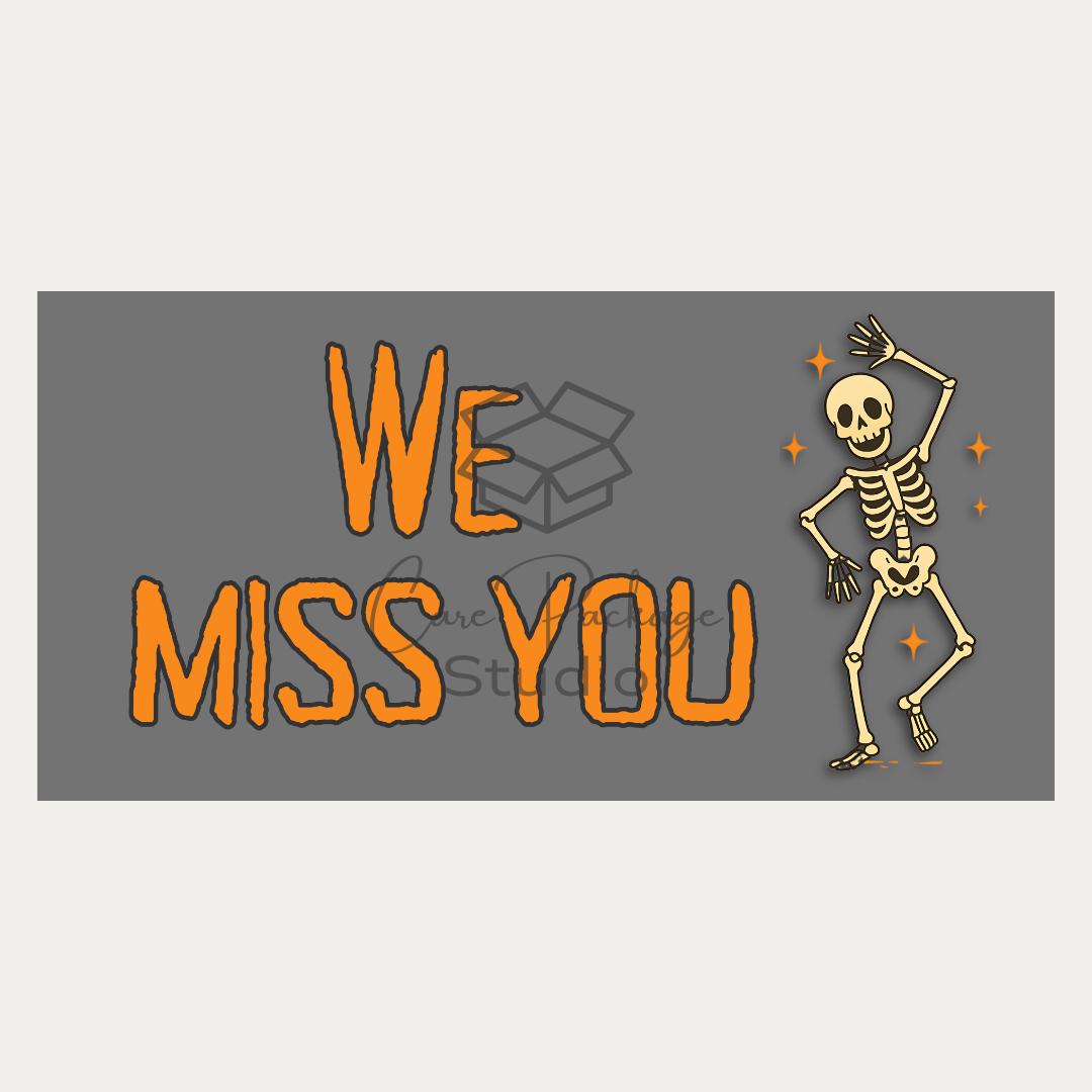 We Miss You a Skeleton Halloween Care Package Flaps, College Care ...