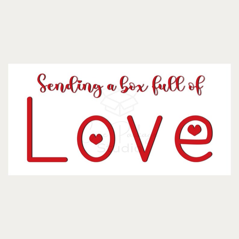 Box Full of Love Sticker Kit, College Student Care Package Box Flaps ...
