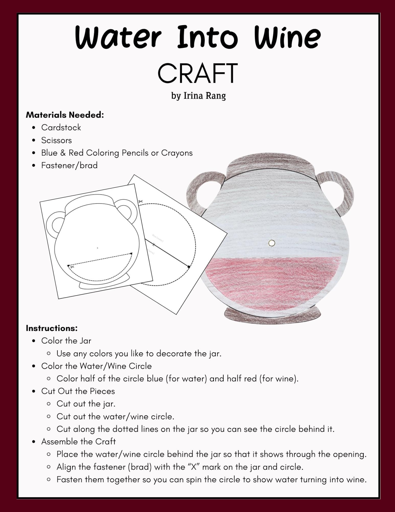 Water Into Wine Craft - Etsy