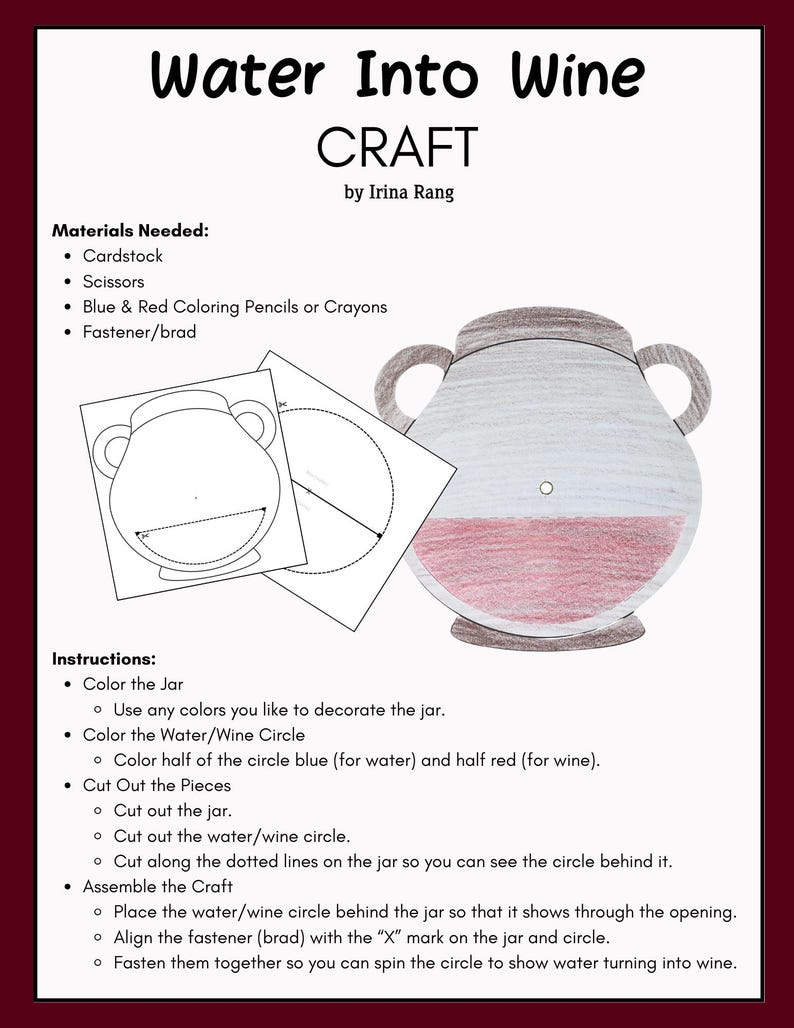 Water Into Wine Craft - Etsy