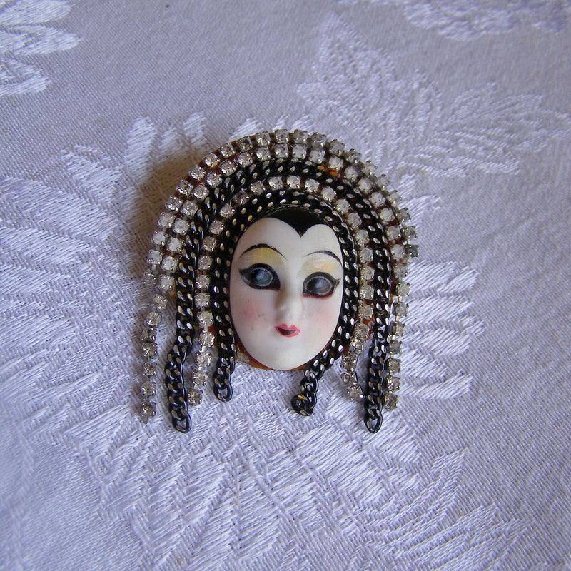 Brooch Female Face - Etsy
