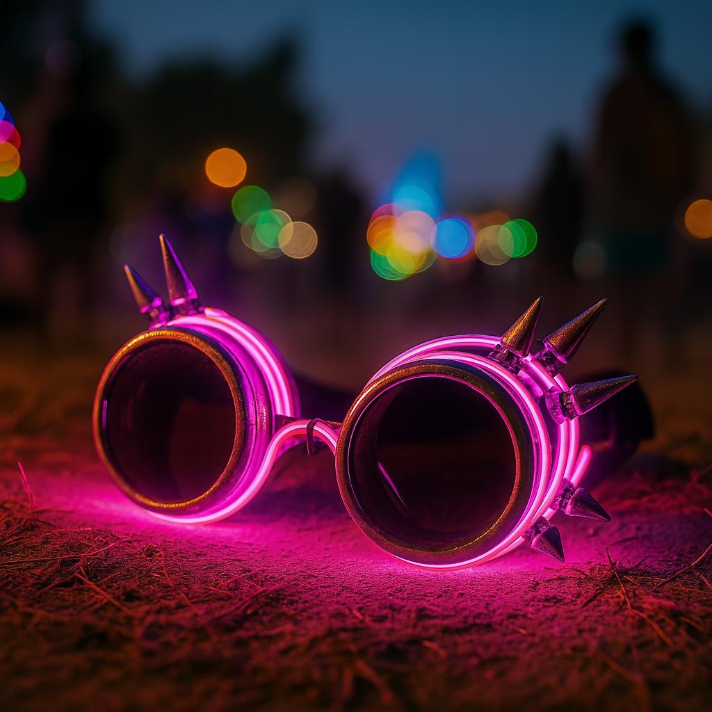 Gothic LED Spiked Goggles – Steampunk Cyberpunk Rave Glasses ...