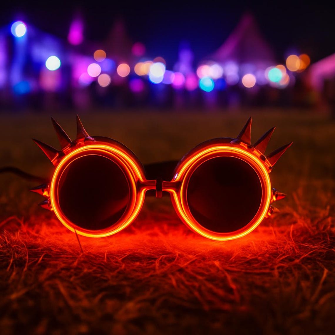 Gothic LED Spiked Goggles – Steampunk Cyberpunk Rave Glasses ...