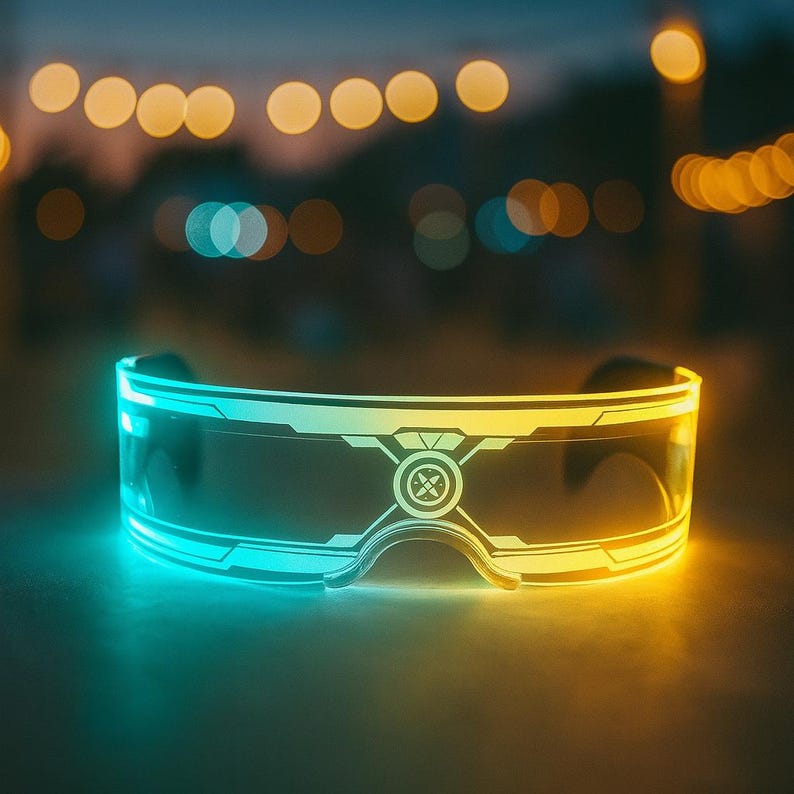 LED Rave Festival Glasses – Light up Visor Shades for Parties, EDM ...