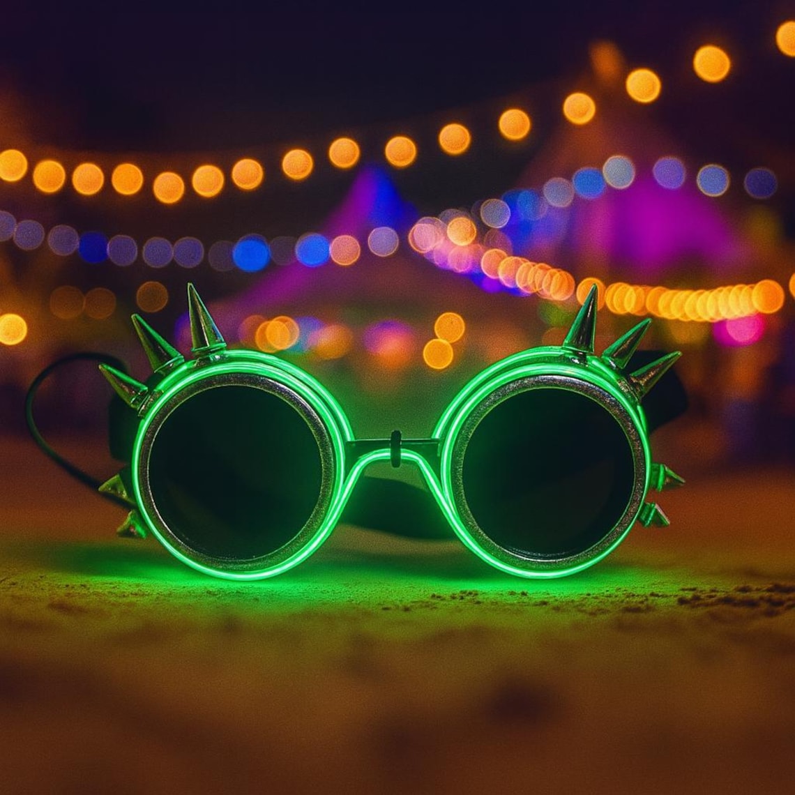 Gothic LED Spiked Goggles – Steampunk Cyberpunk Rave Glasses ...