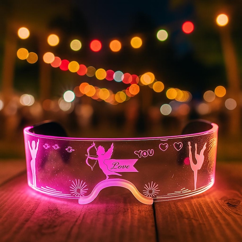 LED Rave Festival Glasses – Light up Visor Shades for Parties, EDM ...