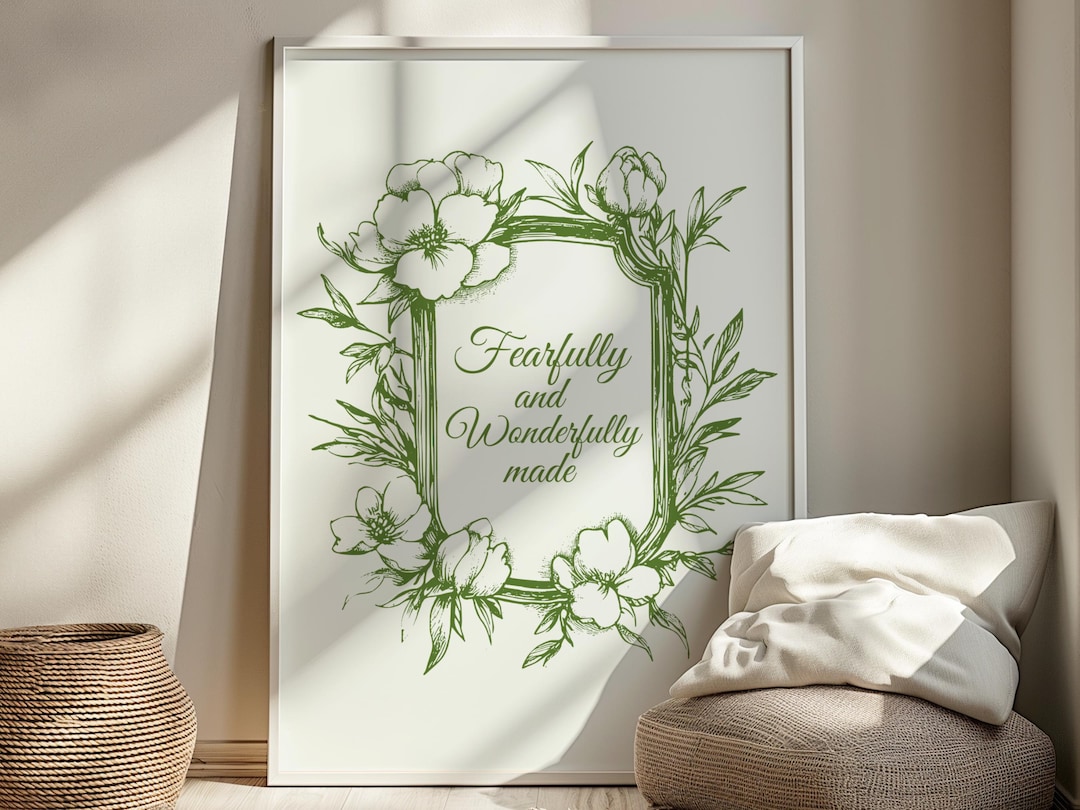 Fearfully and Wonderfully Made Wall Art, Christian Printable, Identity ...