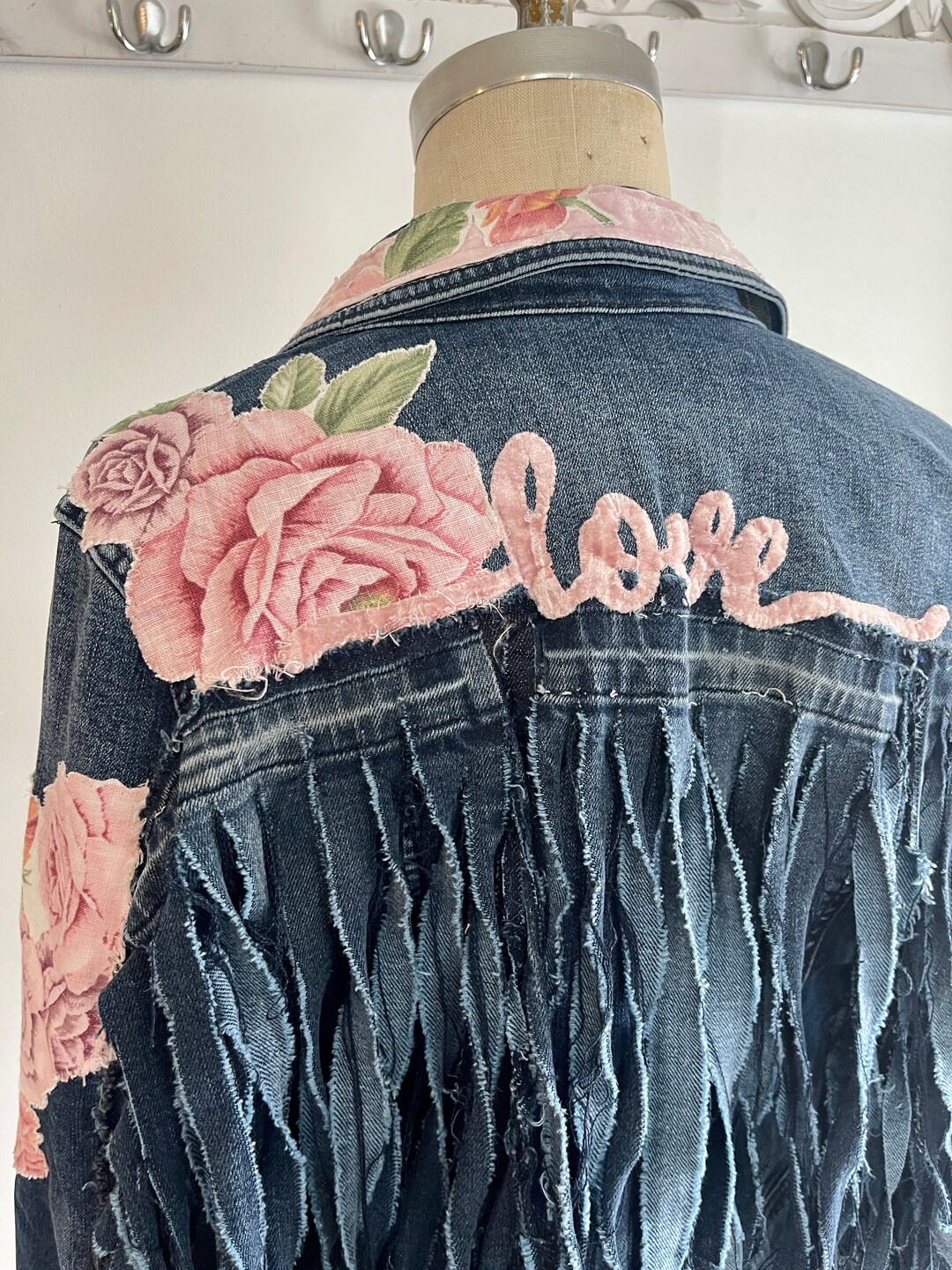Country Girl FRINGE Denim Jean Jacket, French Country Girl Jean Jacket ...