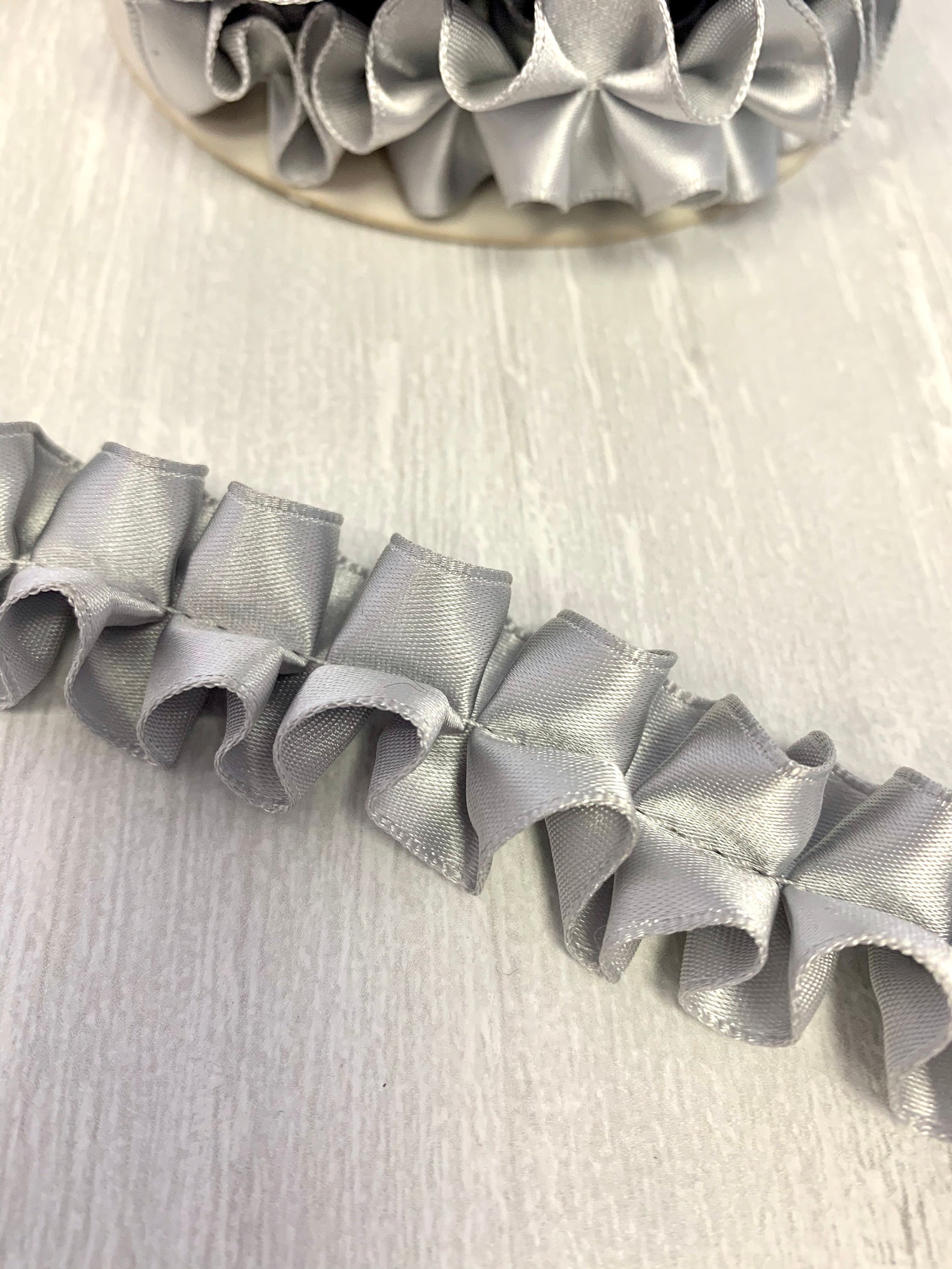 SOLD HOLD for Jeanne Silver Ruffle Trim Ruffle Trim Silver - Etsy